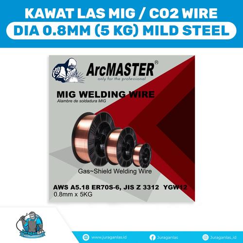 Jual kawat las co2 0.8mm mig wire dia 0,8 mm 5kg ER70S-6 arcmaster - Jakarta Pusat - PT SJAI ...