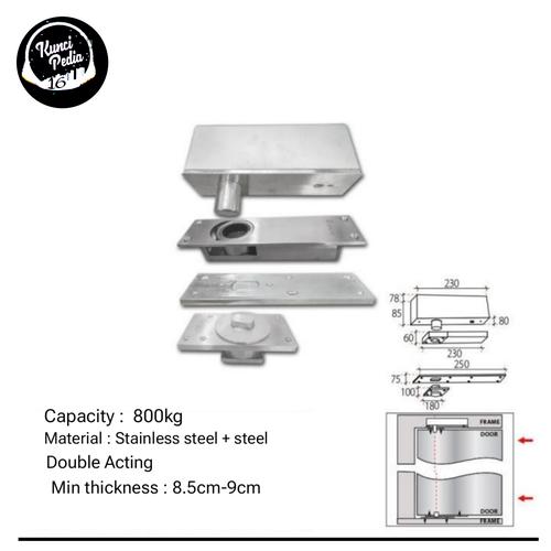 Jual Engsel Pivot 800kg Heavy Duty || HEAVY DUTY Pivot Hinge 800kg ...
