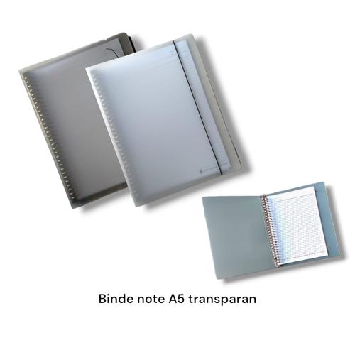 Jual Map Loose Leaf Binder Note A5 20 Ring Besi Transparan Polos Tali ...