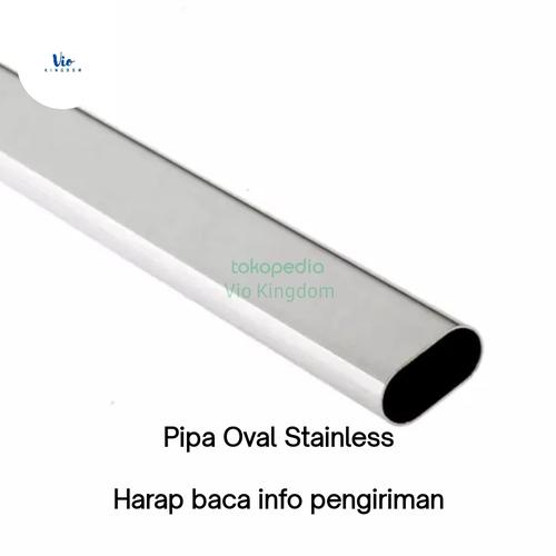 Jual Pipa Oval Stainless Steel Gantungan SS Hanger Lemari Baju 3 M ...