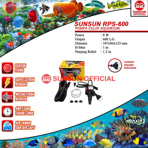 Jual SUNSUN RPS 600/1000/1200/1600 WATER PUMP POMPA AIR CELUP AQUARIUM ...