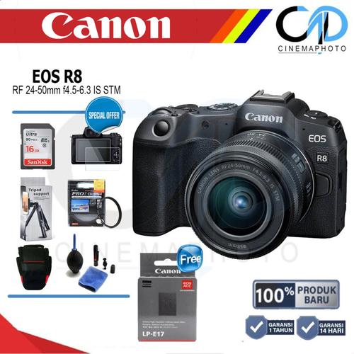 Jual Canon EOS R8 Kit RF 24-50mm f4.5-6.3 IS STM Lens Mirrorless Camera ...