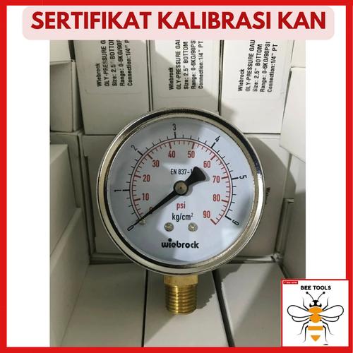Jual Pressure Gauge Wiebrock 2.5/ 4/ 6/ 10 Bar Sertifikat Kalibrasi KAN ...