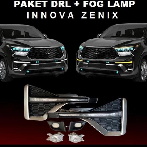 Jual Lampu DRL + Fog Lamp Innova Zenix 2023 + Cover Drl / Cover Fog ...