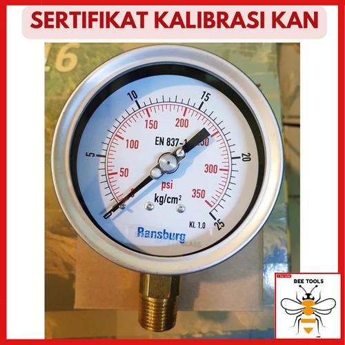 Jual Pressure Gauge Liquid Manometer 2.5" RWS 411A Ransburg Sertifikat ...