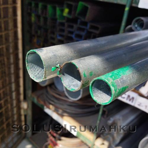 Jual 1 mtr Pipa Galvanis Polos 3/4" TANPA DRAT / pipa besi / tiang ...