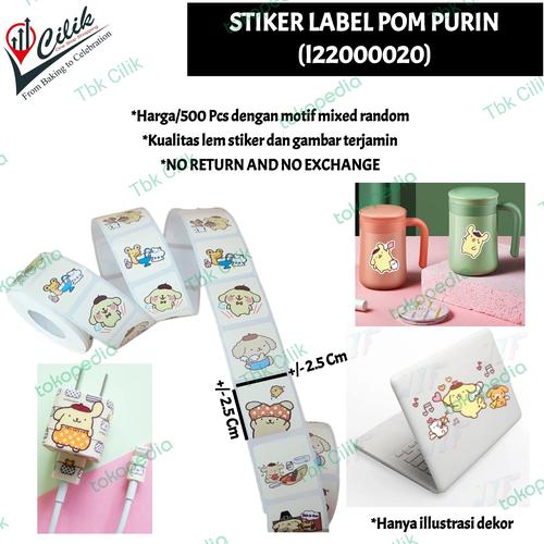 Jual stiker+label+sanrio+pom purin+tempel+buku+box+kado+kemasan+bento ...