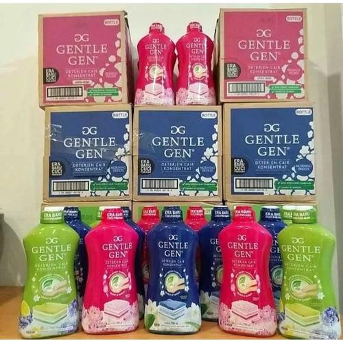 Jual gentle gen deterjen tumbuhan 700ml botol 1 dus isi 6 botol 700ml ...