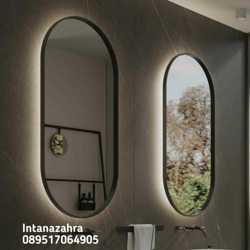 Promo Cermin Frame Besi Kamar Mandi Wastafel Rias Make Up LED Kaca ...