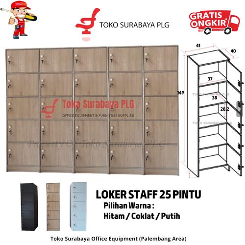 Jual Locker 25 pintu Loker Karyawan Rak Serbaguna RSG 5 tingkat Lemari ...