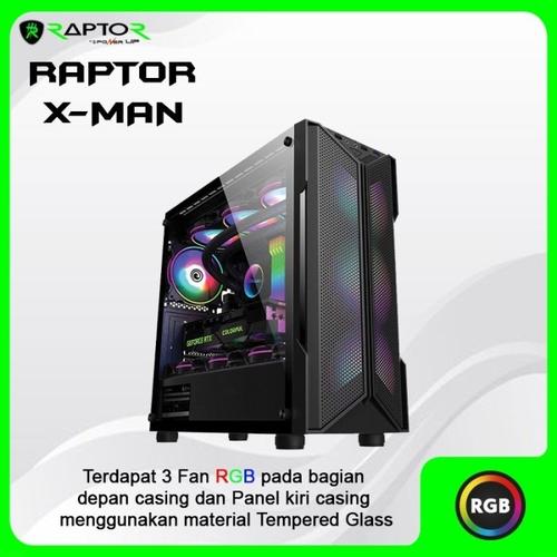 Jual Casing Komputer PC Power Up Raptor X-Man XMan with LED FAN M-ATX ...
