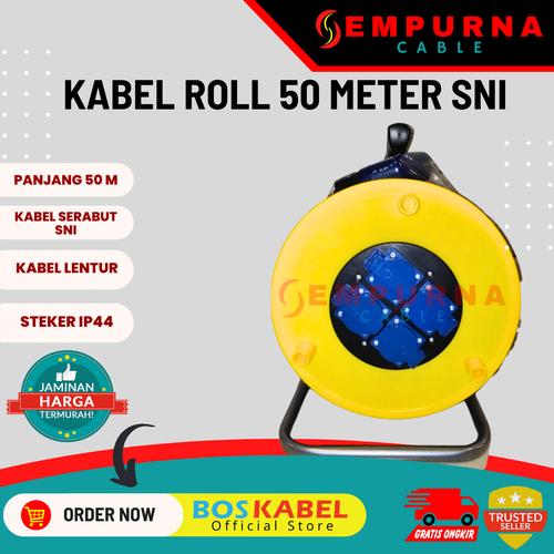 Jual Kabel Roll Sempurna 4 Port /Kabel Listrik Gulung Outdoor 50 Meter ...