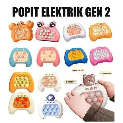 Jual Mainan Anak Pop It Elektrik Fidget Bubbles Quick Push Game Console ...