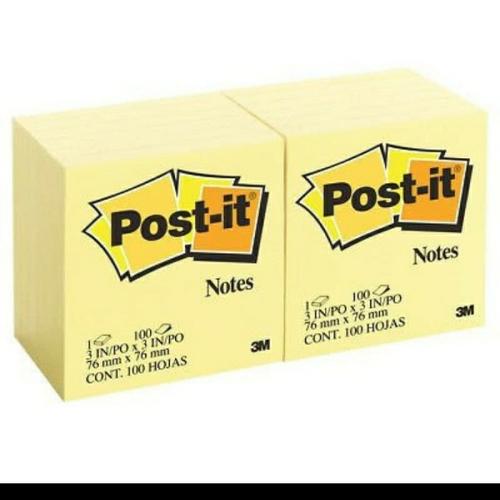 Jual sticky notes post it 3M 654 yellow ukuran 76mmx76mm ( 1 pad ...