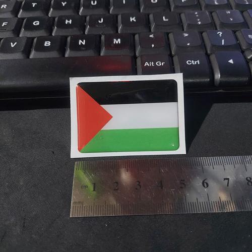 Promo Sticker Resin Timbul Palestina Kecil 3D Bendera Palestine Flag ...