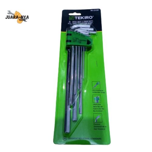 Jual TEKIRO Kunci L Set inch 9pcs / Kunci L inch Set Tekiro Hex Key ...