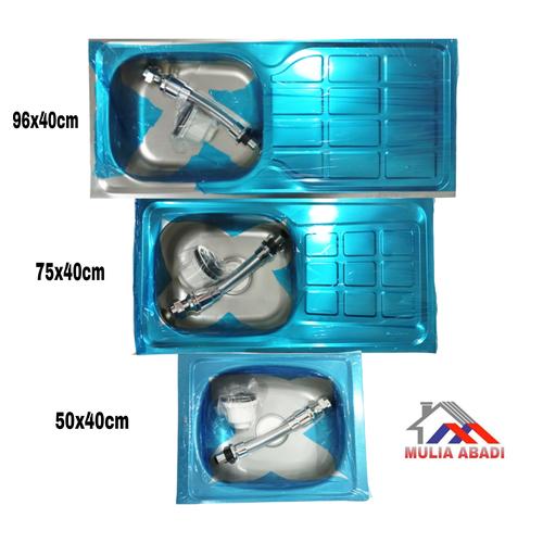 Jual Bak Cuci Piring Stainless + Selang Cuci Piring Chrome Stainless ...