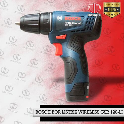 Jual BOSCH Bor Drill Cordless GSR 120 LI GEN 3 Mesin Obeng 2 Baterai ...