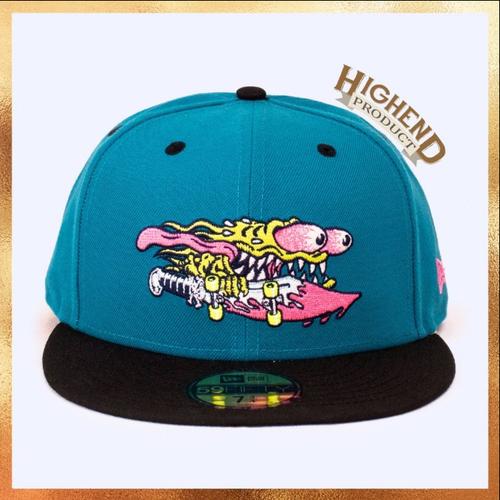 Promo Topi New Era Santa Cruz Slasher Collab Dark Teal 59Fifty Fitted ...