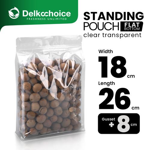 Jual STANDING POUCH FLAT BOTTOM ZIPLOCK TRANSPARAN 18X26 DELKOCHOICE ...