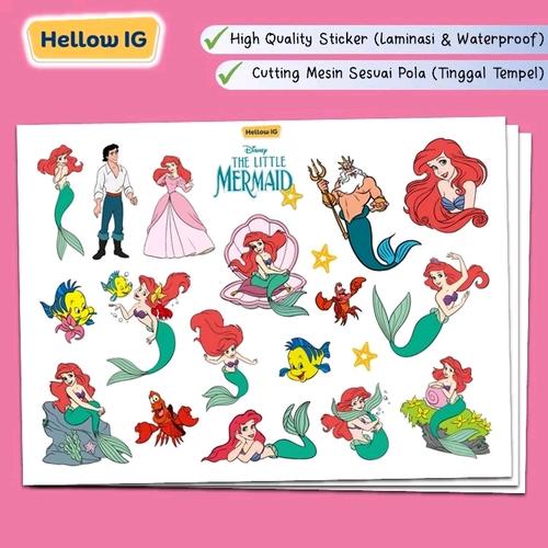 Jual STICKER PACK LITTLE MERMAID ARIEL STIKER MERMAID DISNEY HP ...