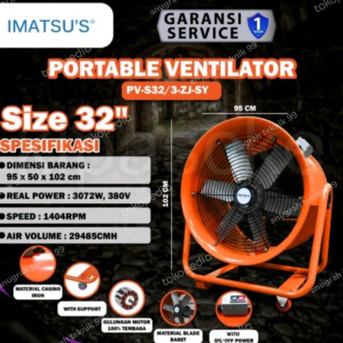 Jual Portable Ventilator Blower/Exhaust 32" Inch Kipas Drum Blower ...