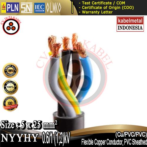 Jual Kabel NYYHY 5x25 mm2 METAL /5 x 25 mm2/5x25mm2/5x25 mm/5x25mm - Jakarta Pusat - CV. DUTA ...