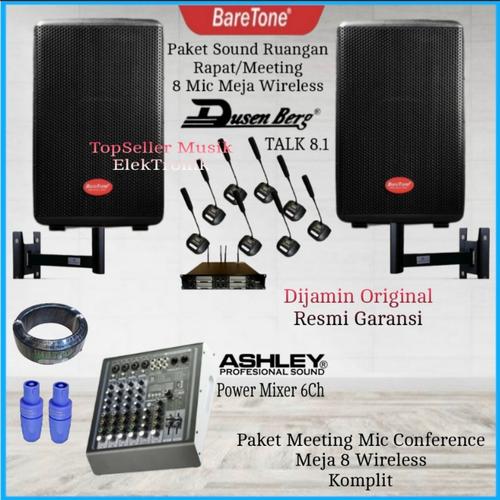 Promo Paket Mic Meja Meeting Wireless Dusenberg 8 Mic + Sound Speaker ...
