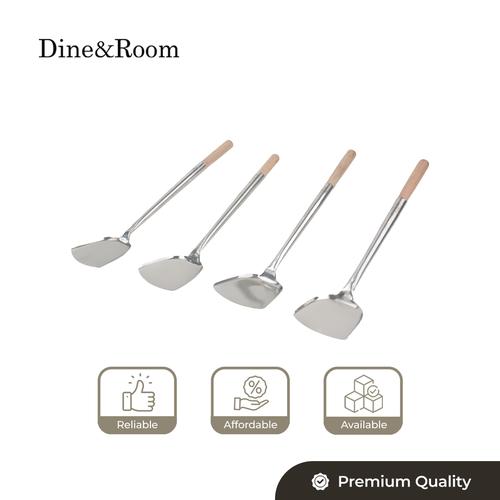 Jual Sodet / Sutil / Spatula Jumbo Handle Kayu / Chinese Wok Turner ...