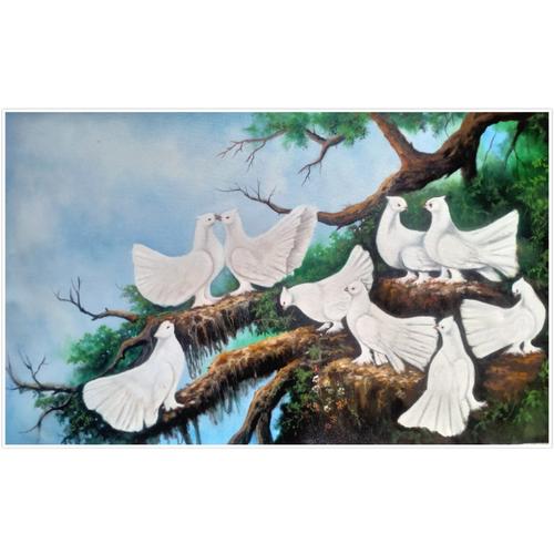 Jual Lukisan Burung Merpati 80 x 130 cm - Kab. Banyumas - toko lukisan ...