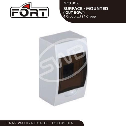 Jual MCB Box OUT BOW FORT IP40 Full ABS 4 Group s.d 24 Group - 4 GROUP ...