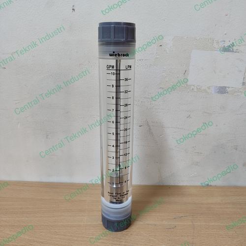 Jual Flow Meter / Rota Meter Water Tube Drat 3/4" inch 36 LPM 10 GPM ...