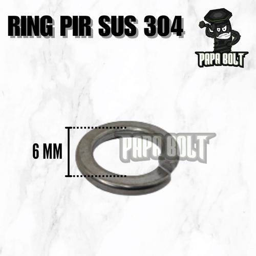 Jual Ring Peer, Ring Pir Stainless SS304 M6 / Spring Lock Washer WL 6mm ...