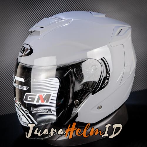 Promo GM HELM FURY SOLID / NX DIM GREY GLOSSY / DOUBLE VISOR HALF FACE - L - Kota Bekasi ...