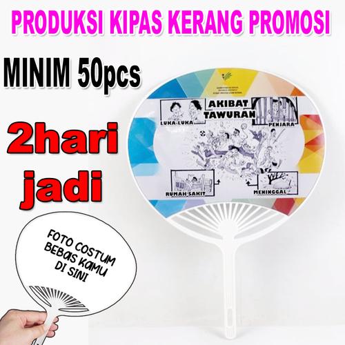 Jual Kipas pvc custom / kipas kerang custom satuan / kipas tangan ...