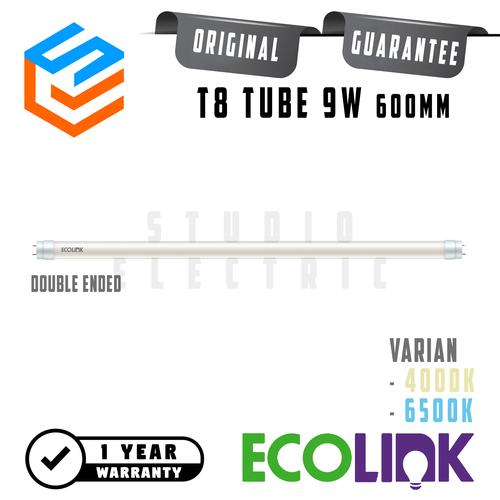Jual Lampu TL LED Tube DE Ecolink T8 9 Watt 600mm 9W 9Watt Double Ended ...