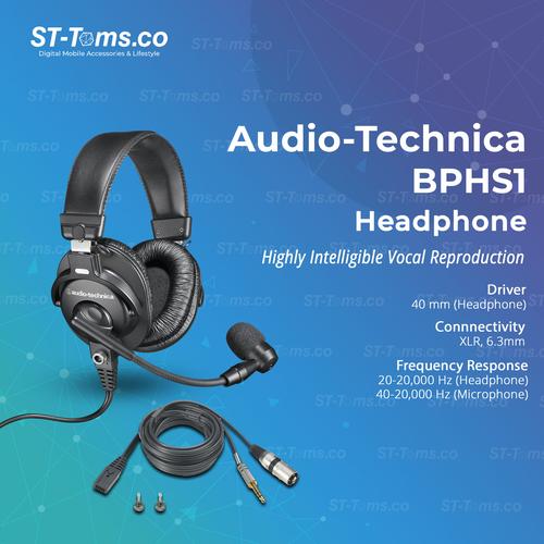 Jual Audio Technica BPHS1 / BPHS 1 Broadcast Stereo Headphone XLR 6.3mm ...