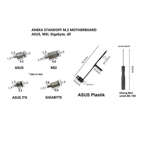 Jual Aneka Sekrup Baut SSD NVME M2 STANDOFF Motherboard ASUS MSI ...