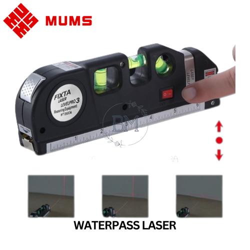 Jual Waterpass Laser Waterpas Fixta Level Pro 3 Water Pass + Meteran ...