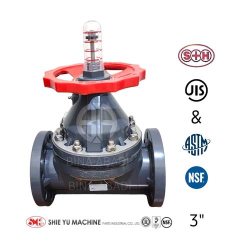 Jual Diaphragm Valve Flange UPVC 3" JIS & ANSI Merk SHIE YU TAIWAN ...