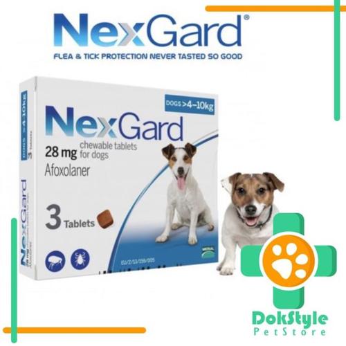 Jual [ORIGINAL] obat kutu dan demodex anjing nexgard M 4-10 kg / Tablet ...