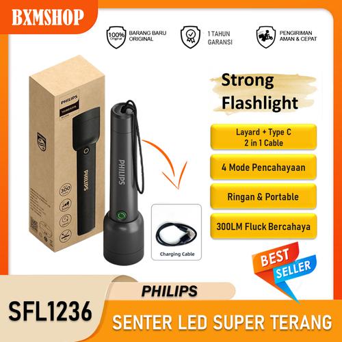 Promo Philips Senter Led Flashlight Led Senter Police Super Terang ...