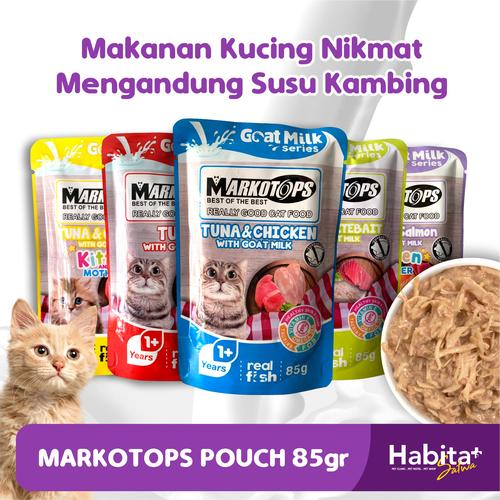 Jual Markotop Pouch / Sachet 85 gram Semua Rasa Makanan Kucing Basah ...