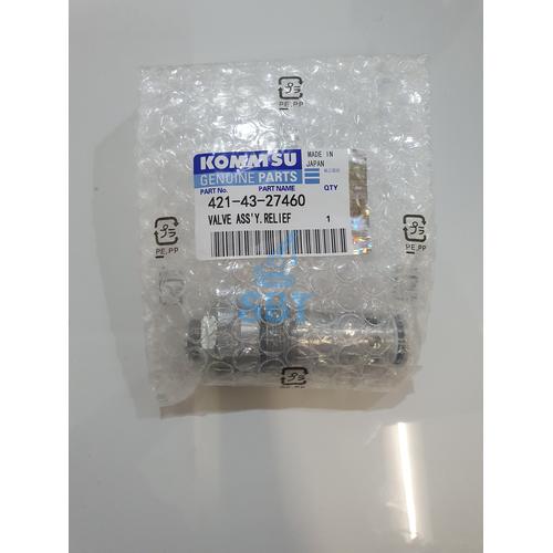 Jual 421-43-27460 VALVE ASSY RELIEF ACCUMULATOR KOMATSU WA380-3 ...