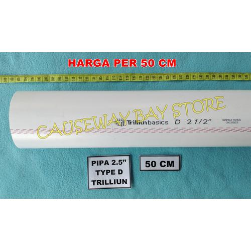 Jual Pipa PVC 2,5 INCH D TRILLIUN PUTIH 50CM - Kab. Sidoarjo - CAUSEWAY ...
