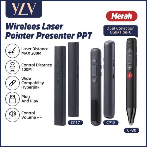 Promo YLV Laser Pointer Presentasi Pen Remote Wireless 200 Meter 2.4 GHz - CP18 - Jakarta Utara ...