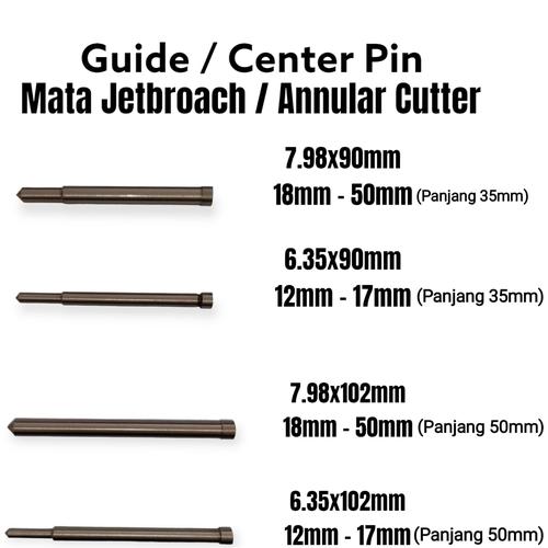 Jual Center Pin / Guide pin Mata Bor Magnet Jet Broach Brot Annular ...