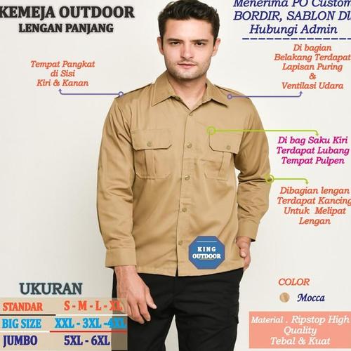 Jual Kemeja Kantor Pria Premium Lapangan Outdoor Hitam Pakaian Dinas ...