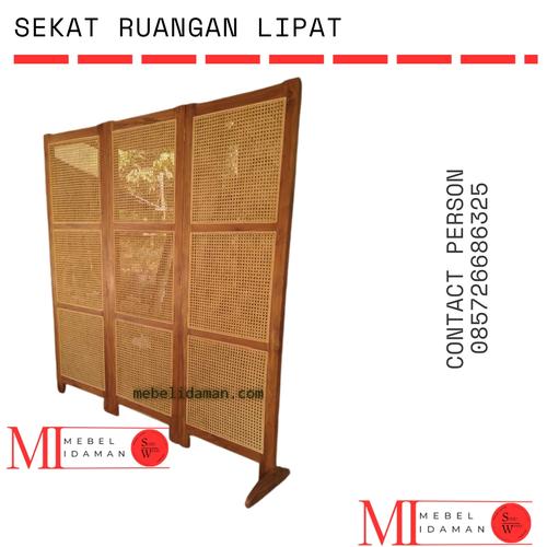 Jual Sekat ruangan anyaman rotan asli bisa dilipat - Kab. Jepara ...
