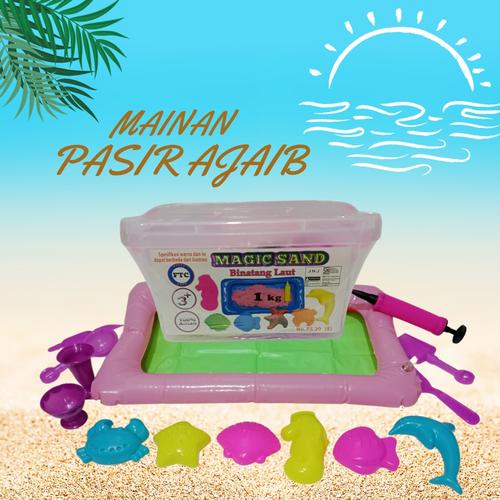 Jual PASIR AJAIB SET PAKET PASIR MAGIC SAND 1KG / MAINAN EDUKASI ANAK ...